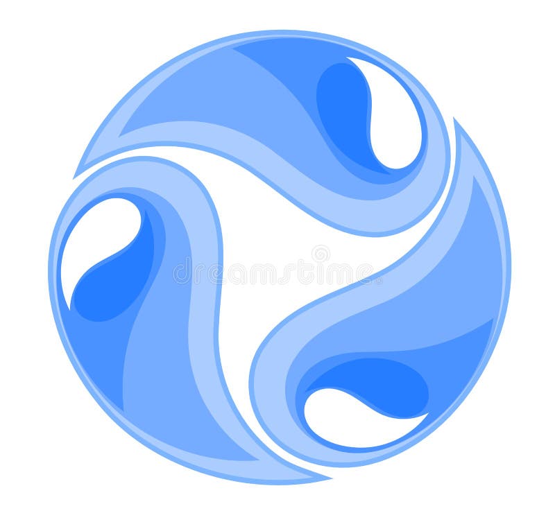 Símbolo del agua stock de ilustración. Ilustración de remolino - 21270026