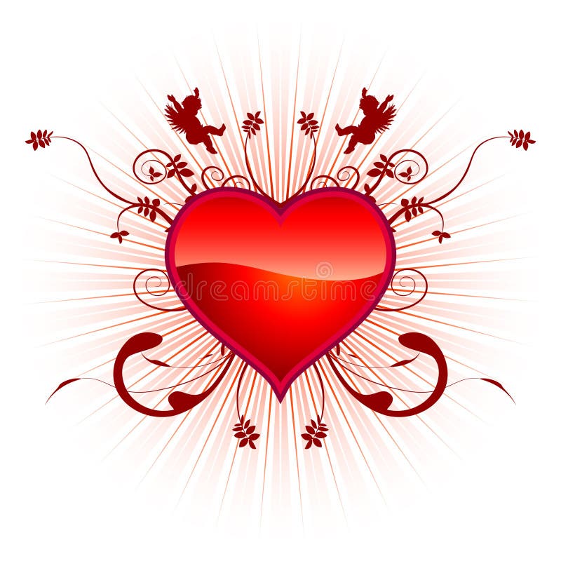 Símbolo Del Amor Del Corazón. Ilustración del Vector - Ilustración de ...