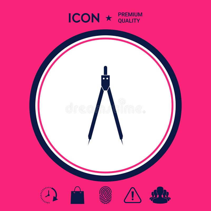 Símbolo Del Compás De Dibujo Ilustración del Vector - Ilustración de ...