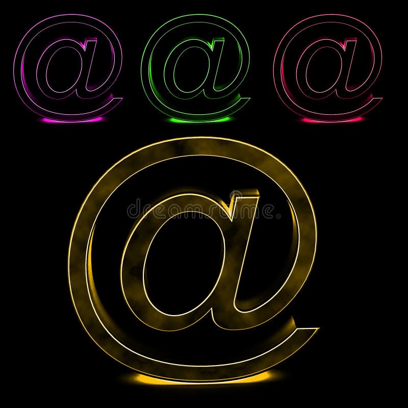 Símbolo del email stock de ilustración. Ilustración de elemento - 12906641