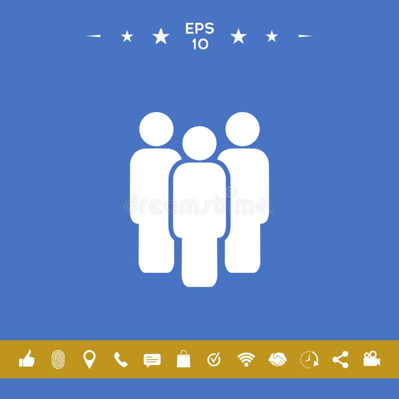 Símbolo del equipo, icono ilustración del vector. Ilustración de ...