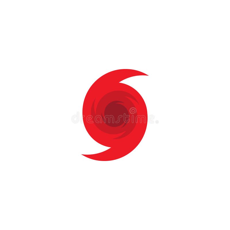 Símbolo Del Huracán, Icono Abstracto Del Huracán Ilustración del Vector ...