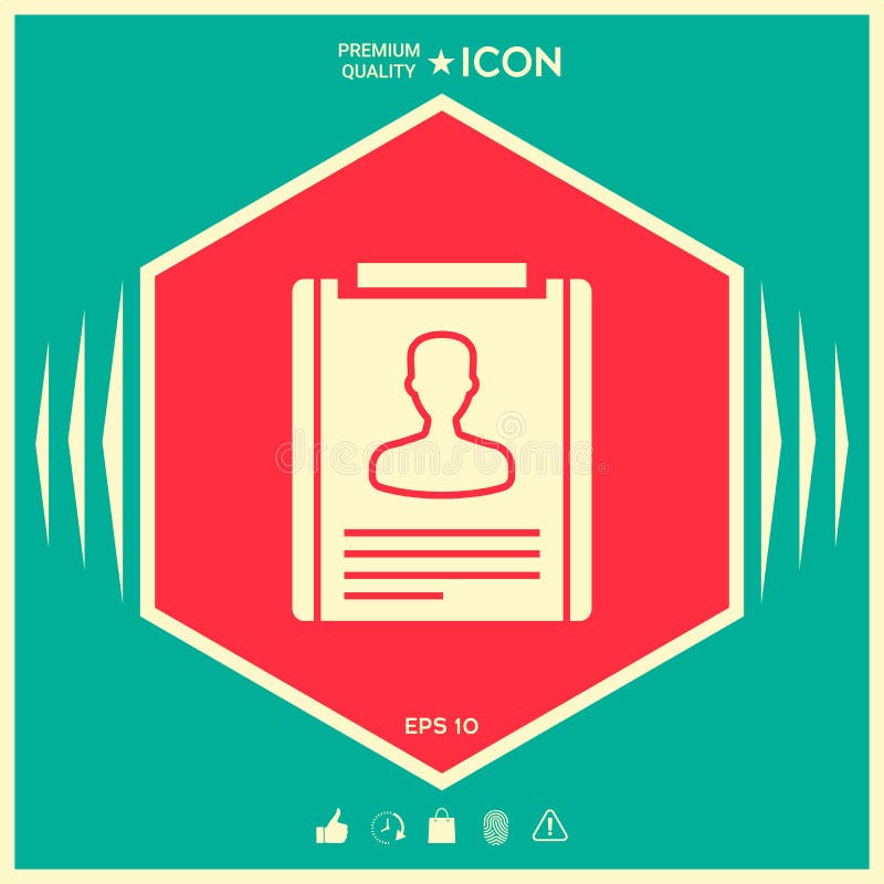 Símbolo Del Icono Del Curriculum Vitae Ilustración del Vector ...