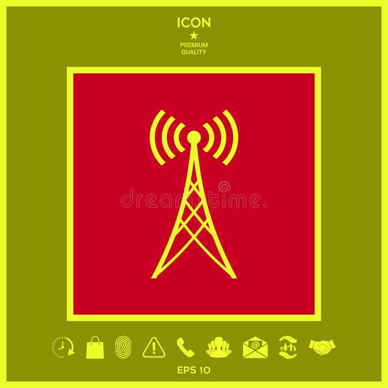 Símbolo Del Icono De La Antena Ilustración del Vector - Ilustración de ...