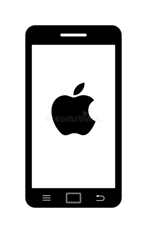 SÃ­mbolo Del Logotipo Del Icono De Apple Iphone Imagen de archivo ...
