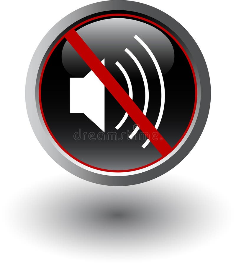 Símbolo de modo silencioso ilustración del vector. Ilustración de ...