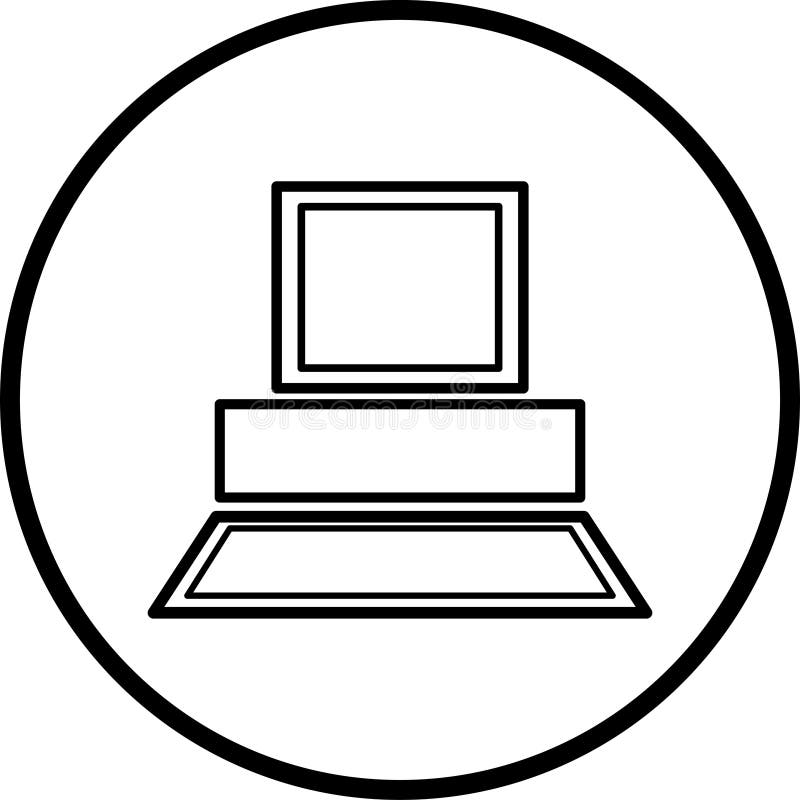 Símbolo del ordenador ilustración del vector. Ilustración de teclado ...