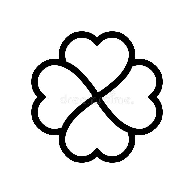Icono Del Trébol Vector Del Esquema, Símbolo Irlandés Del Trébol ...