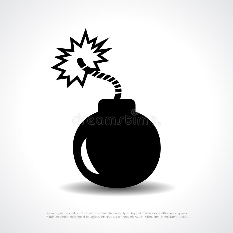 Símbolo vectorial de bomba ilustración del vector. Ilustración de ...