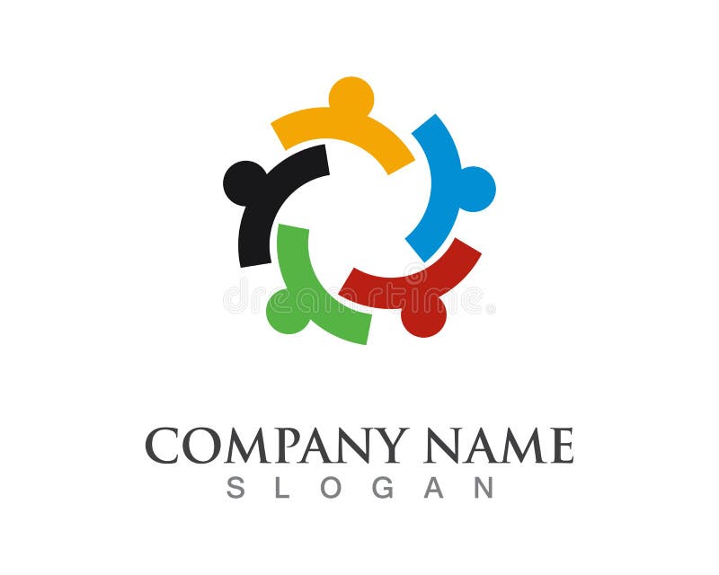 Símbolo Del Vector Del Logotipo De La Gente De La Comunidad Stock de ...