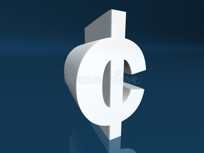 Símbolo De Centavo Isolado Centavos Enviados 3d Renderização Ilustração ...