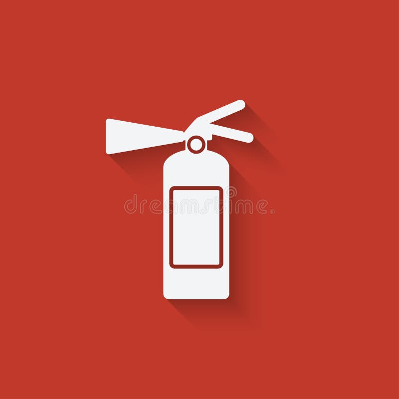 Símbolo do extintor ilustração do vetor. Ilustração de alarme - 46200211