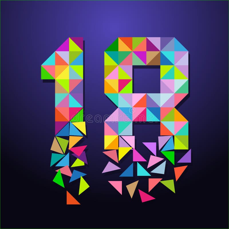 Número Dezoito E Grupo Dos Coelhos Dos Desenhos Animados Ilustração do ...