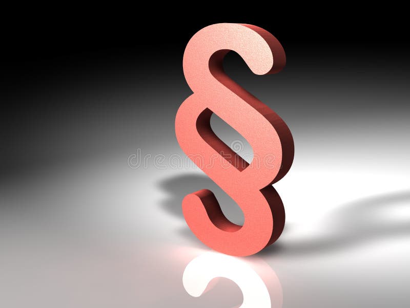 Símbolo do parágrafo 3D ilustração stock. Ilustração de ilustrado - 5870269