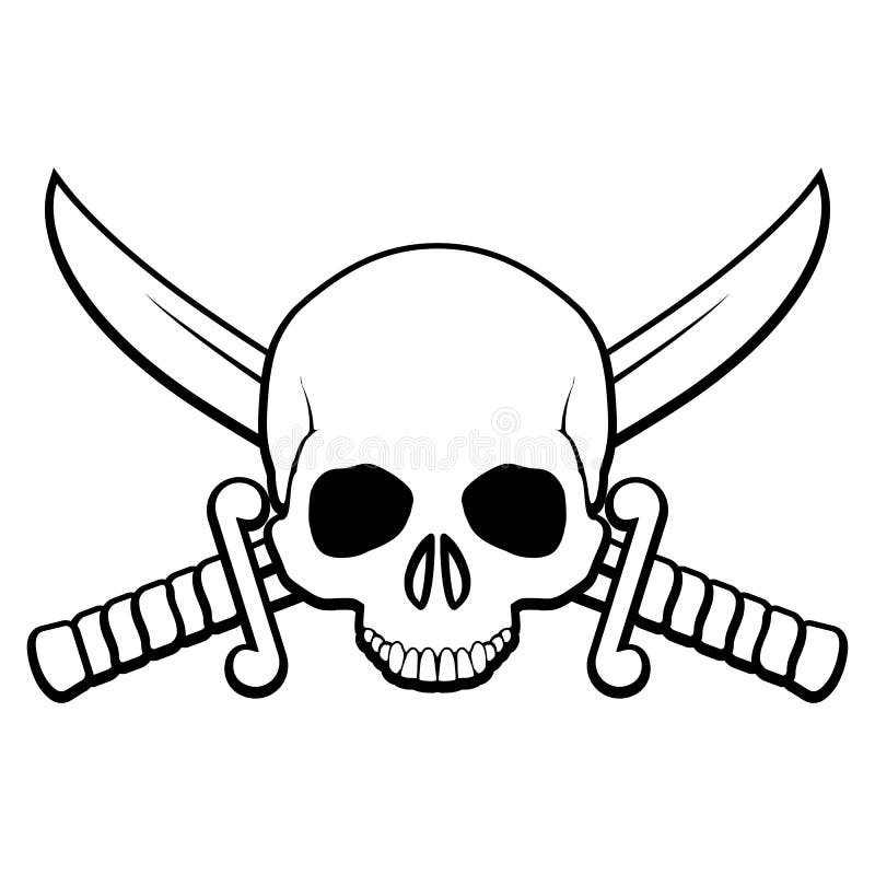 Símbolo do pirata ilustração do vetor. Ilustração de cruz - 38152430