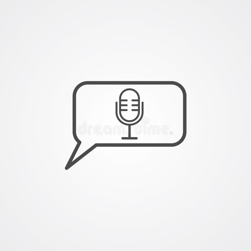 Símbolo Do Sinal Do ícone Do Vetor Da Mensagem Da Voz Ilustração do ...