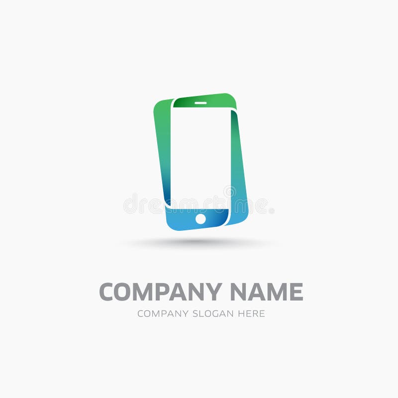 Símbolo Do Telefone Celular E Molde Do Logotipo Ilustração do Vetor ...