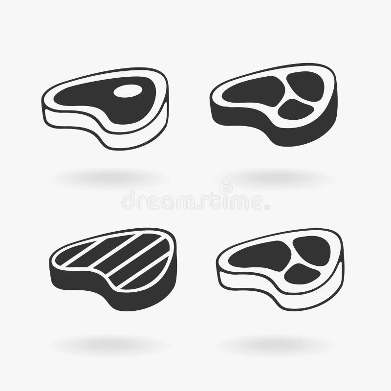 Símbolo Do Vetor Do Bife Da Carne Ilustração do Vetor - Ilustração de ...