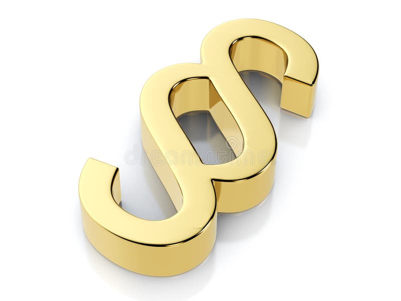 Símbolo do parágrafo 3D ilustração do vetor. Ilustração de forma - 6956319