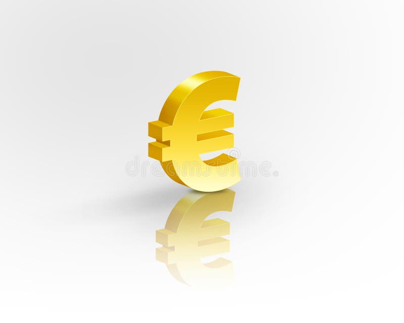 Símbolo euro del oro stock de ilustración. Ilustración de precio - 10324142