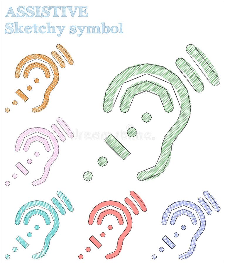 Símbolo Incompleto Assistive Ilustración del Vector - Ilustración de ...