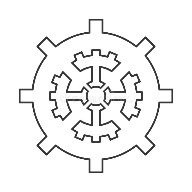 Símbolo Industrial Del Engranaje Del Diente De La Rueda Stock de ...