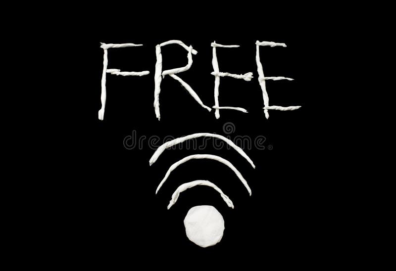 Símbolo libre del wifi foto de archivo. Imagen de tocador - 65607864