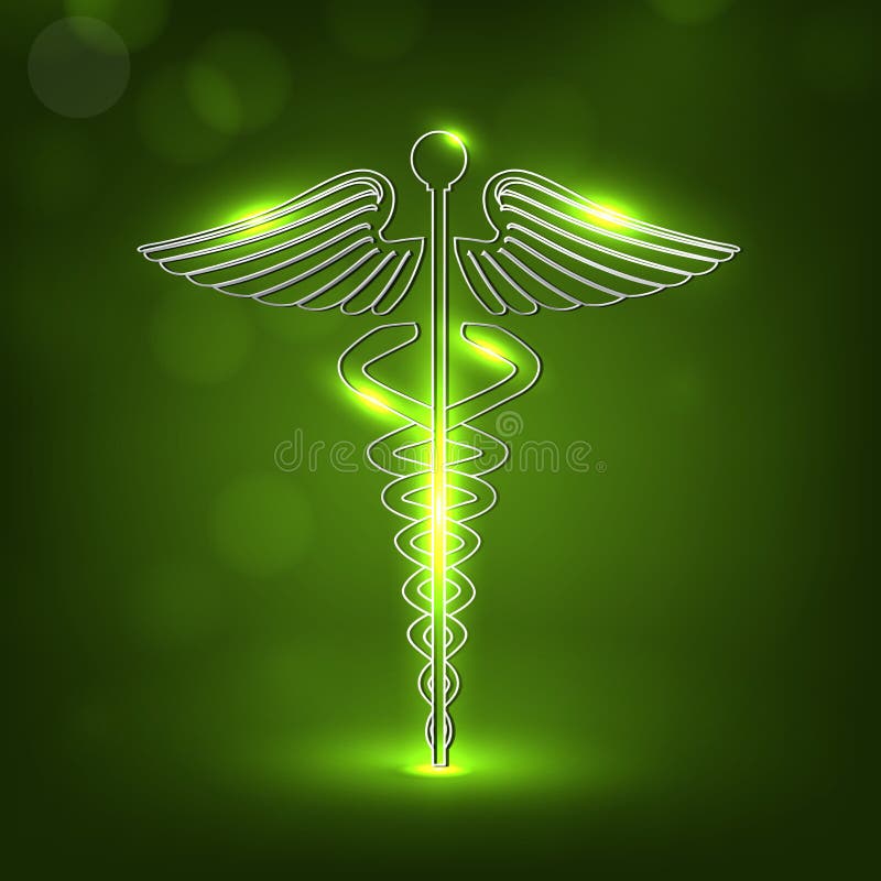Símbolo Médico Do Caduceus 3D. Ilustração Stock - Ilustração de ritmo ...