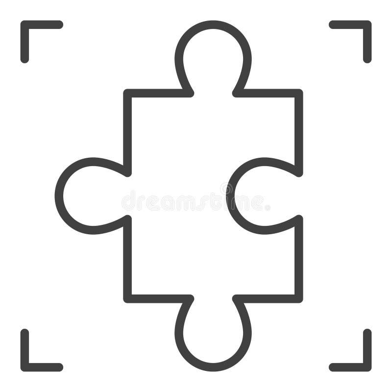 Símbolo Mínimo O Icono De Rompecabezas Vectorial Lineal Stock de ...