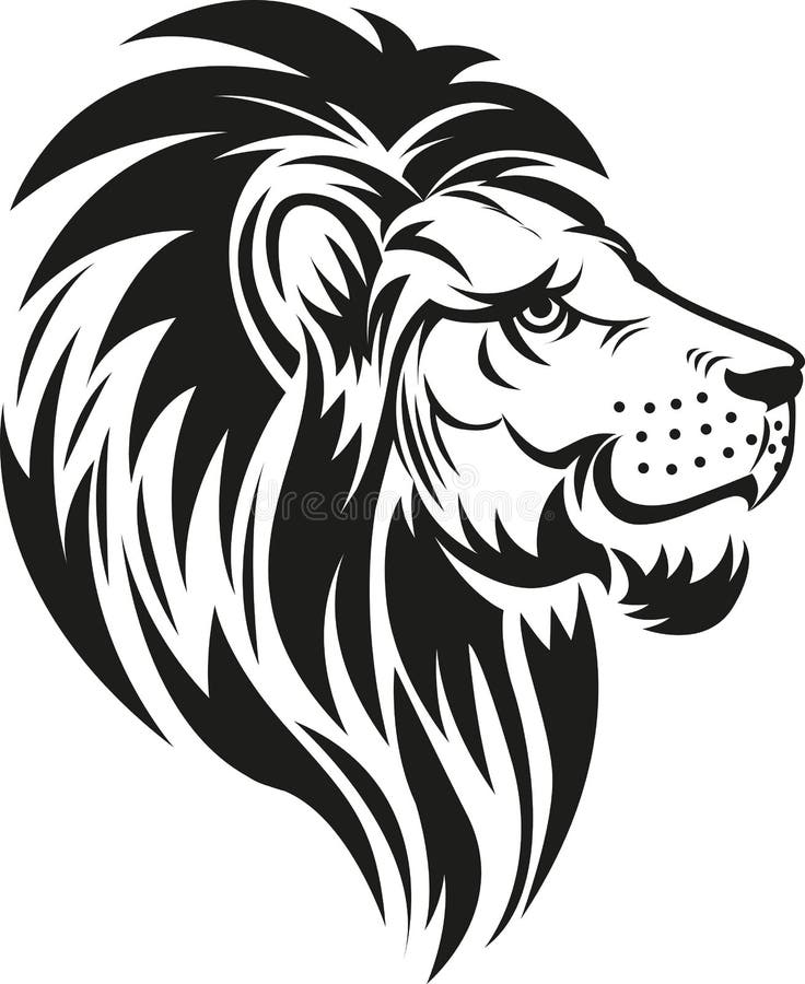 Símbolo principal del león ilustración del vector. Ilustración de ...
