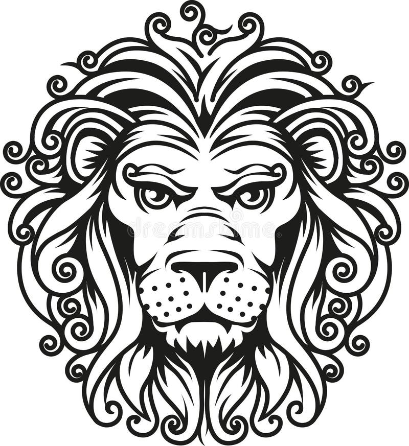 Símbolo principal del león ilustración del vector. Ilustración de ...