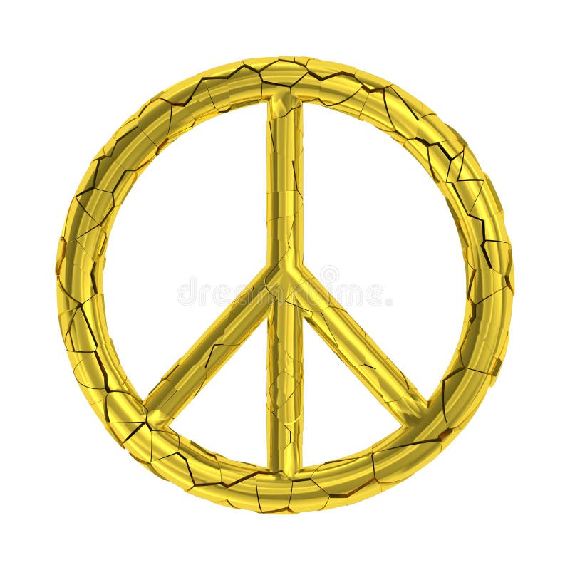 Símbolo Quebrado Rachado De Sinal De Paz Foto de Stock - Ilustração de ...