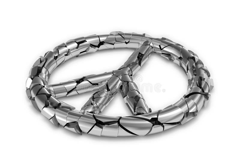 Símbolo Quebrado Rachado De Sinal De Paz Ilustração Stock - Ilustração ...