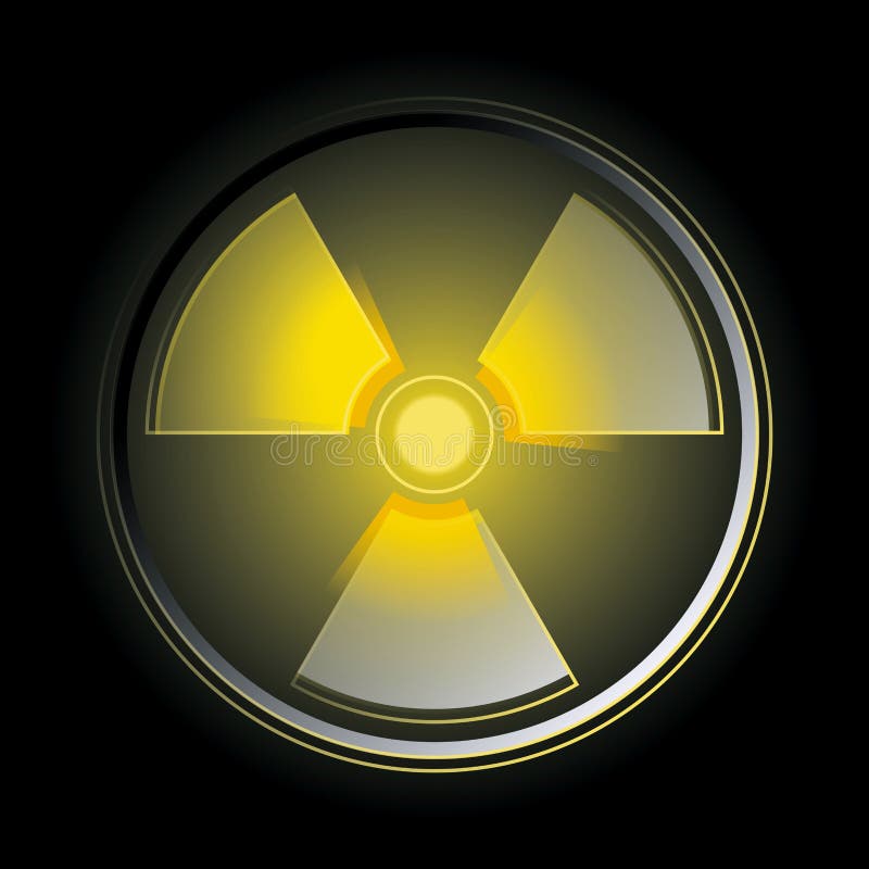 Símbolo radiactivo ilustración del vector. Ilustración de nuclear ...