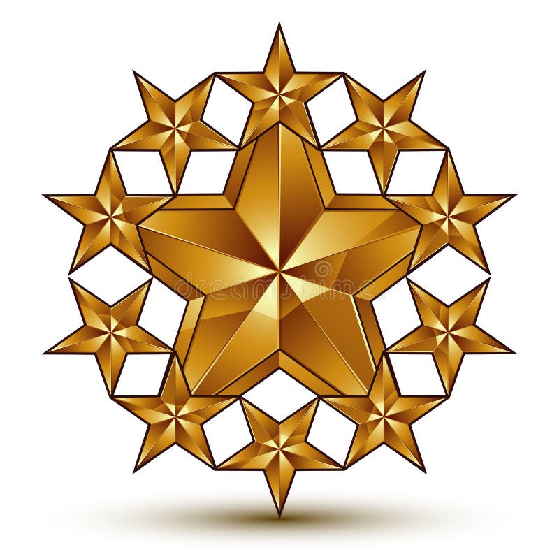 Símbolo Real Clássico Do Vetor 3d, Sofisticado Ilustração do Vetor ...