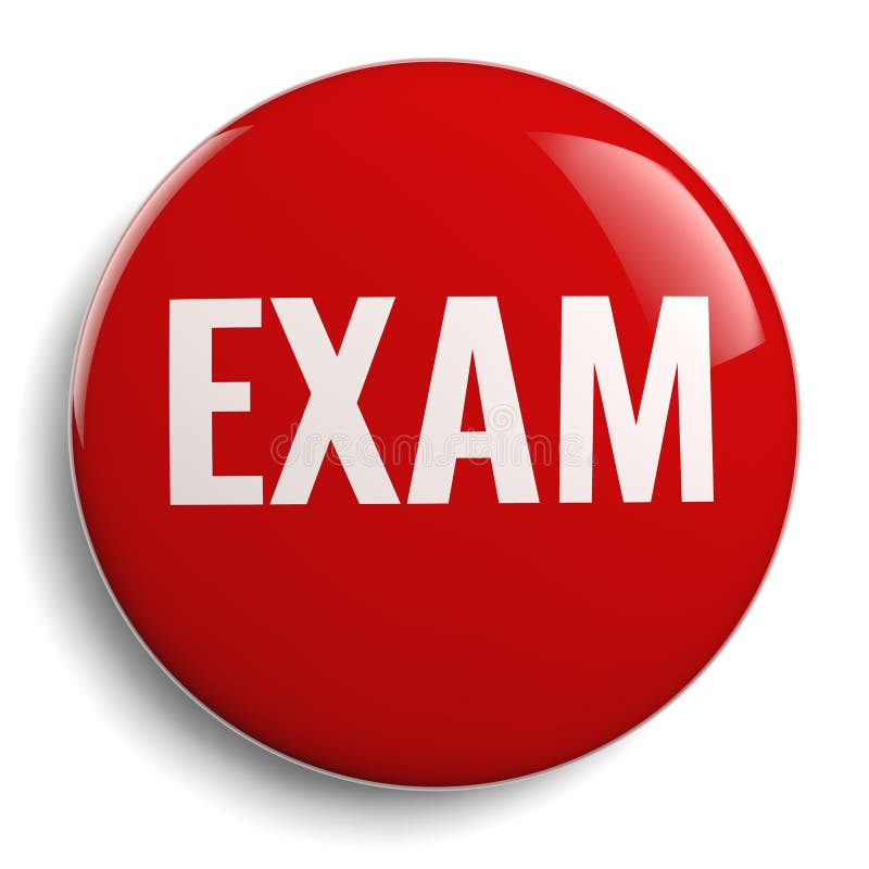 Símbolo Redondo Rojo Del Examen Aislado Stock de ilustración ...