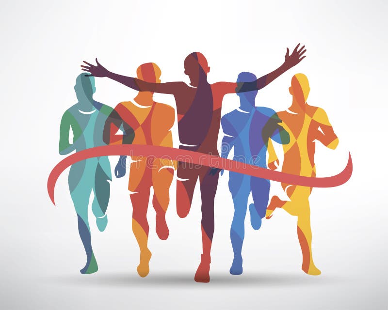 Símbolo Running Dos Atletas Ilustração do Vetor - Ilustração de ativo ...