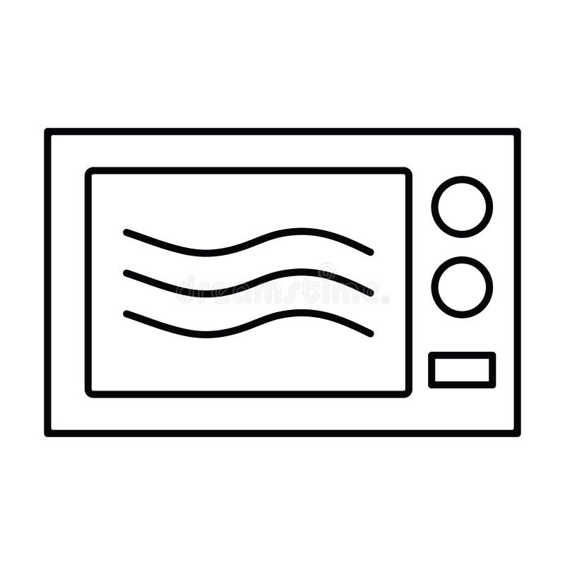 Símbolo Vectorial De Icono De Microondas Ilustración del Vector ...