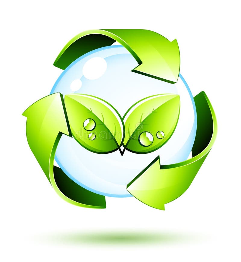 Símbolo verde del concepto ilustración del vector. Ilustración de verde ...