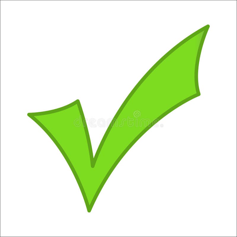 Símbolo Verde Do ícone Da Marca De Verificação Ilustração do Vetor ...