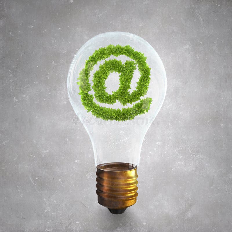 Símbolo verde do email foto de stock. Imagem de site - 66458410