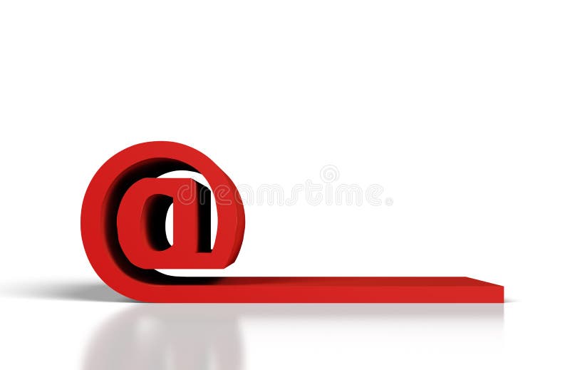 Símbolo vermelho do email ilustração stock. Ilustração de internet ...