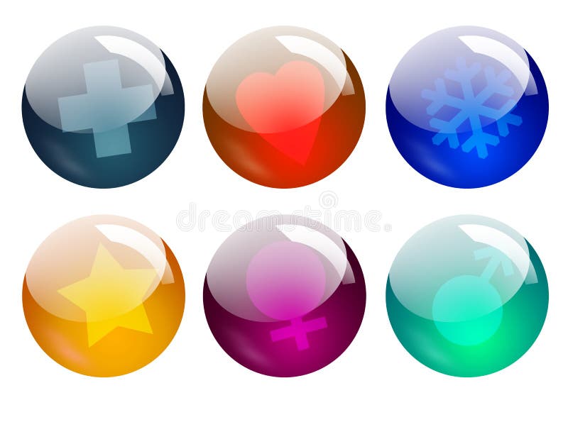 Símbolos stock de ilustración. Ilustración de aislado, amarillo - 522074