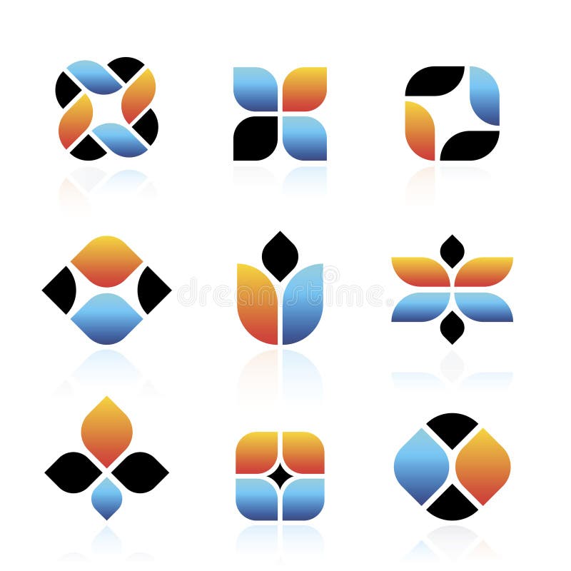 Símbolos Abstractos Del Vector Ilustración del Vector - Ilustración de ...