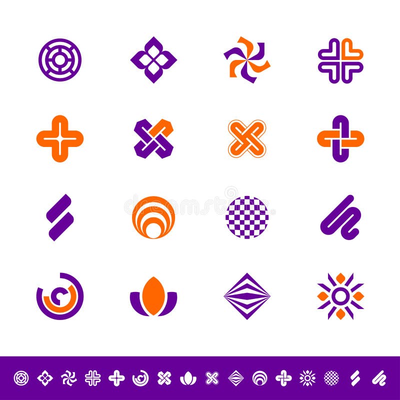 Símbolos Abstratos Do Projeto Ilustração do Vetor - Ilustração de ...