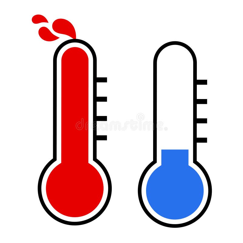 Símbolos calientes y fríos ilustración del vector. Ilustración de ...