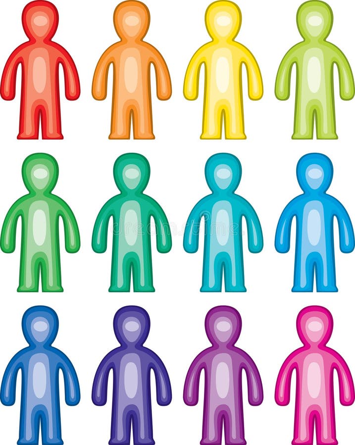 Símbolos Coloridos Del Hombre Ilustración del Vector - Ilustración de ...