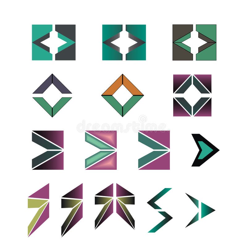 Símbolos da seta ilustração do vetor. Ilustração de dinâmico - 58778011