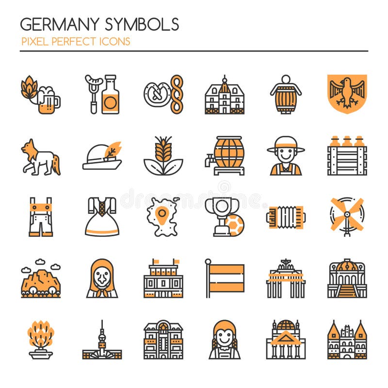 Ilustração Da Bandeira Dos Símbolos De Alemanha Ilustração do Vetor ...