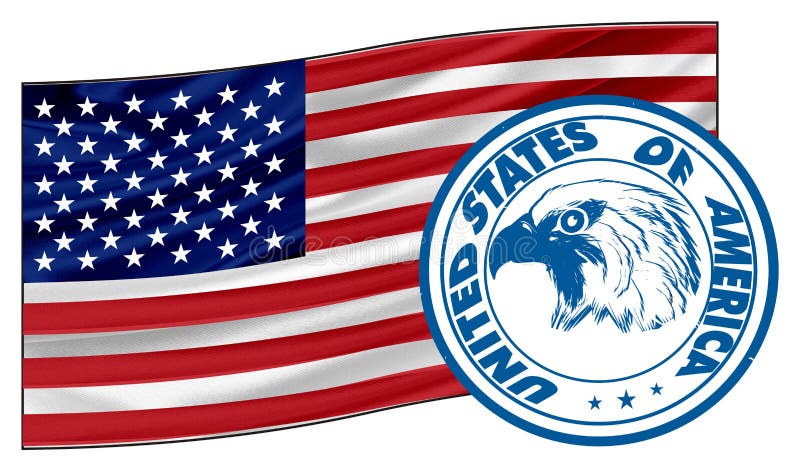 Símbolos de América ilustração stock. Ilustração de americano - 97906567